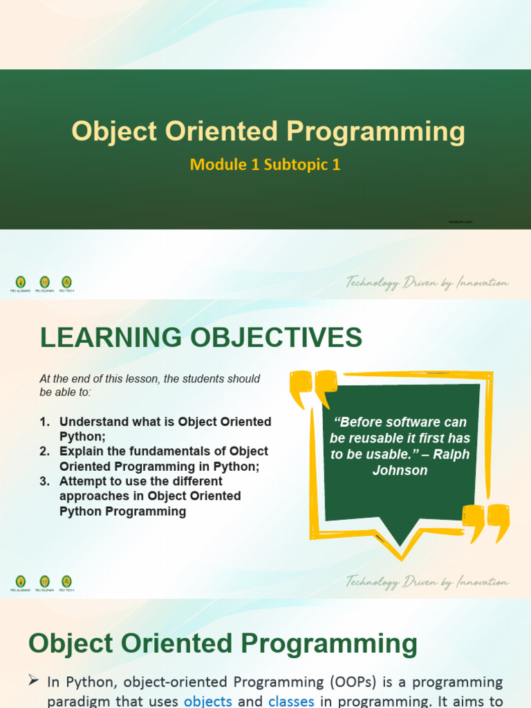 M1S1 - Oop | PDF | Object Oriented Programming | Class (Computer Programming)