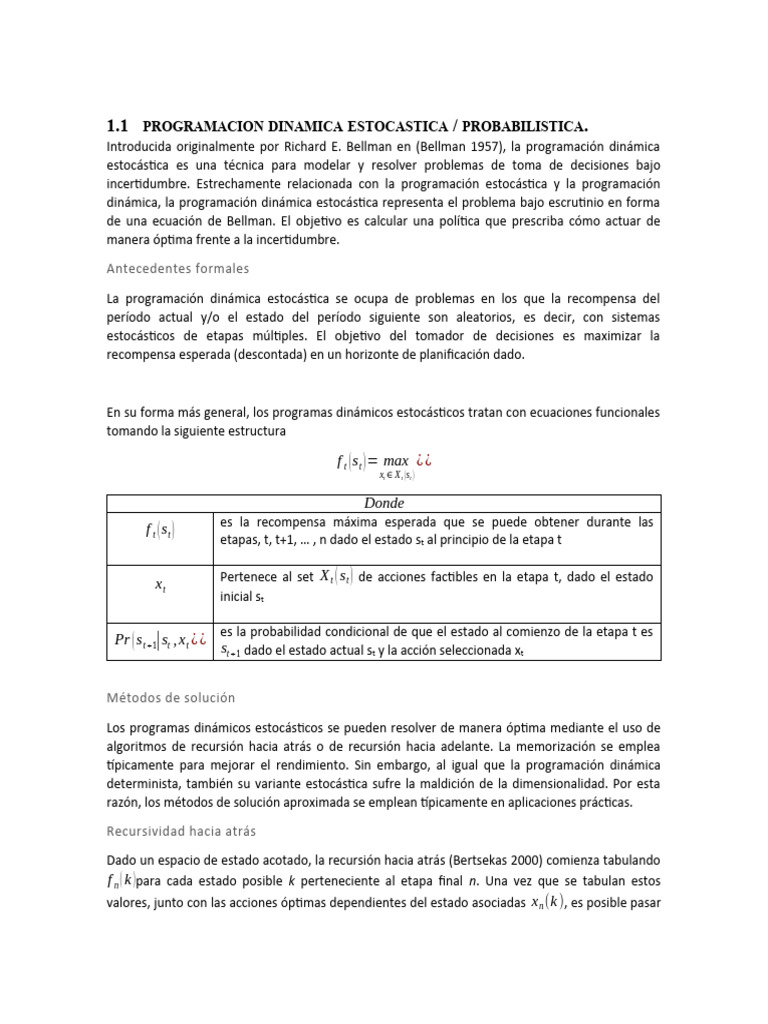 Programacion Dinamica Estocastica | PDF | Informática | Programación de computadoras