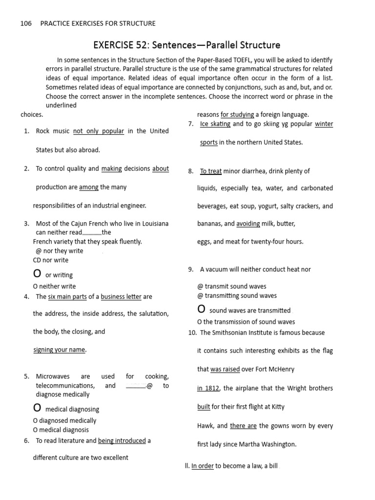Parallel Structure 2 | PDF