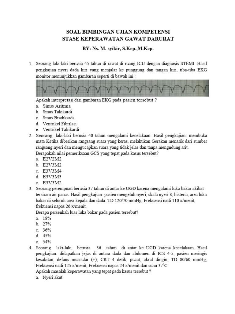Soal Bimbingan Ukom GADAR | PDF