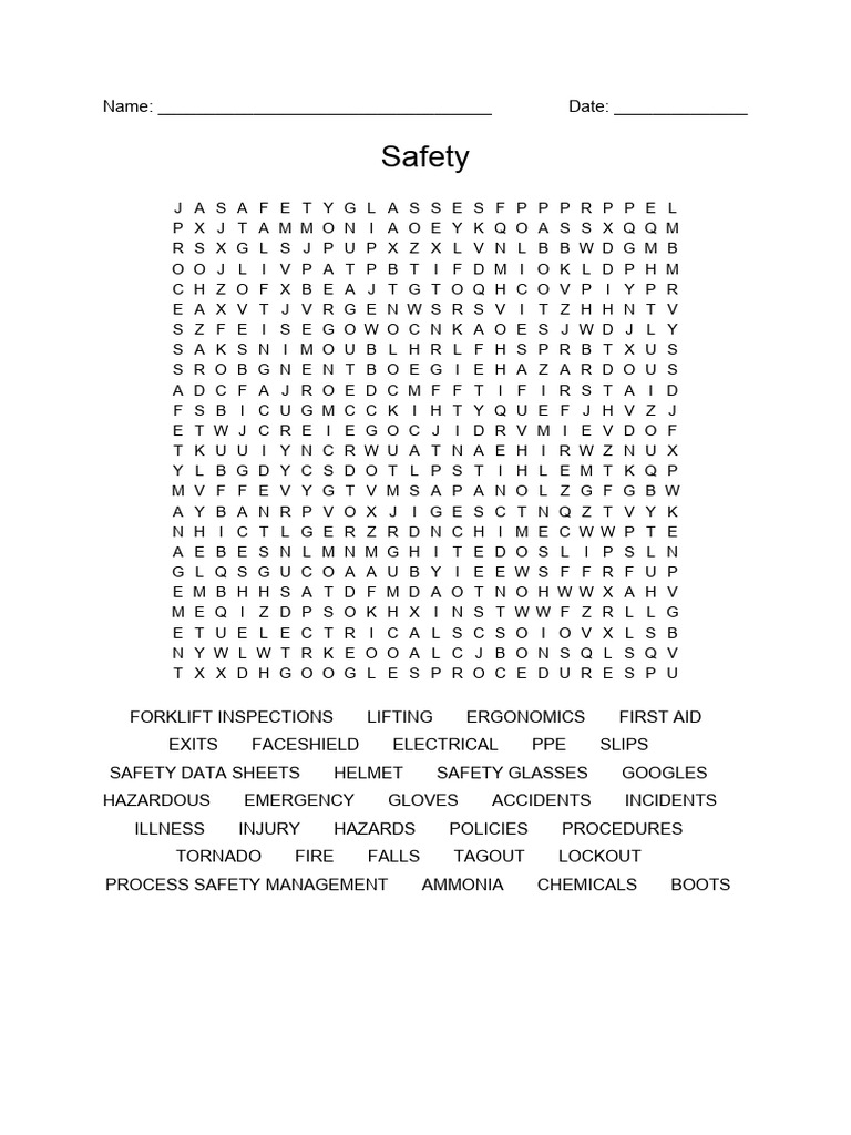 Safety - Fun Games | PDF | Labor Relations | Workplace