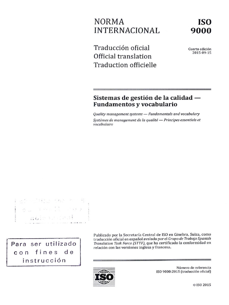 Norma Iso 9000 2015 Pdf