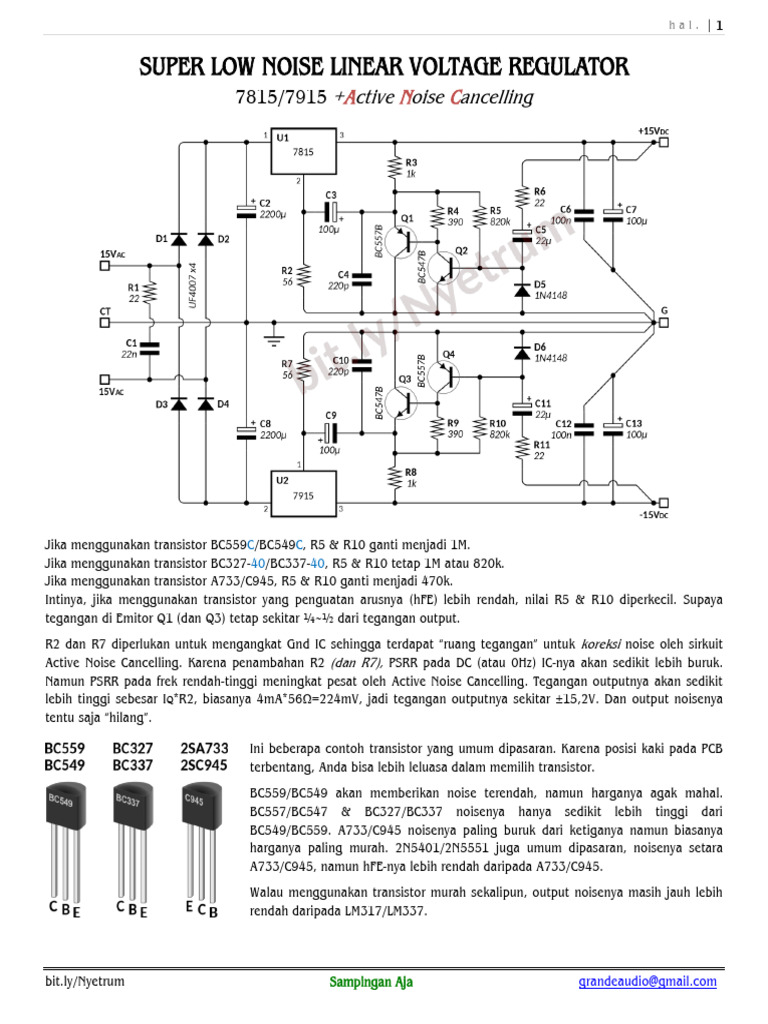 Manual 7815 7915 Super Low Noise Rev.a4 | PDF