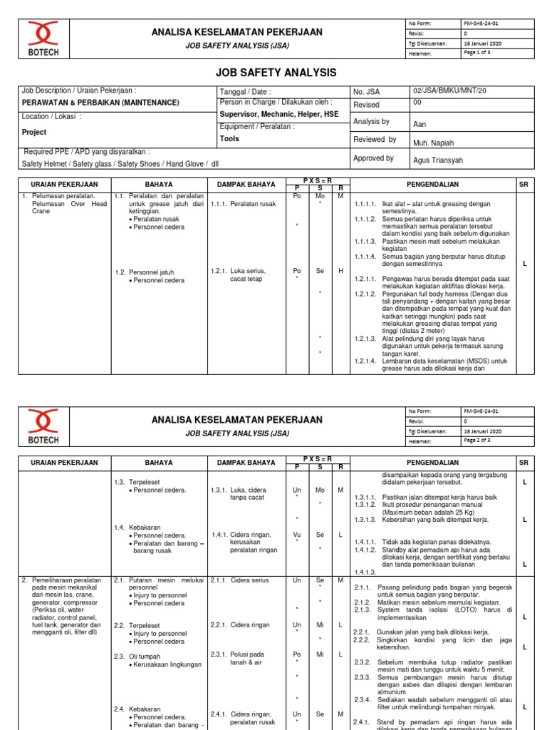 JSA Maintenance | PDF