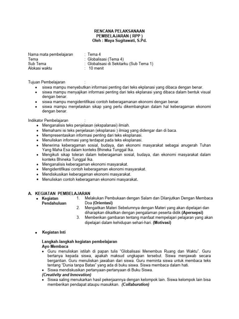 RPP Baru | PDF | Kesehatan Holistik