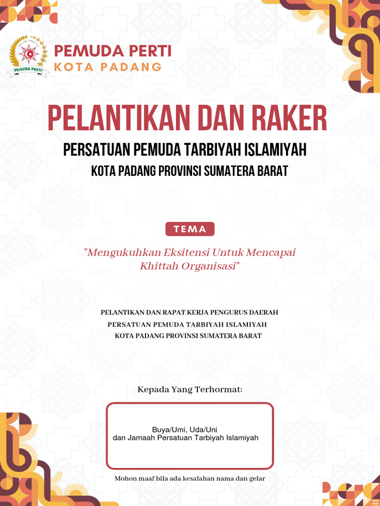 Undangan Pemuda Perti Padang - Compressed | PDF