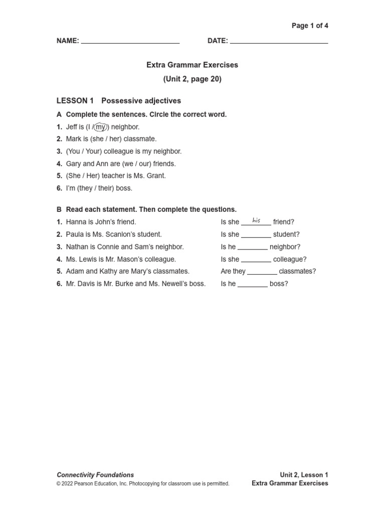 Unit2 Connectivity Foundations Extra Activities | PDF | Language ...