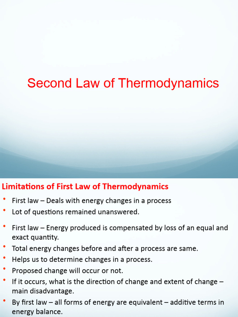 Limitations of Thermodynamics Laws | PDF | Entropy | Heat