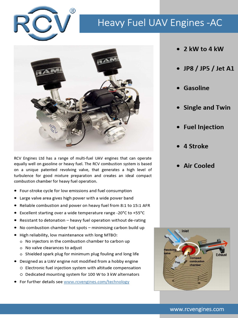 RCV Flyer DF Engines A4 Size Air Cooled | PDF | Engines | Fuel Injection
