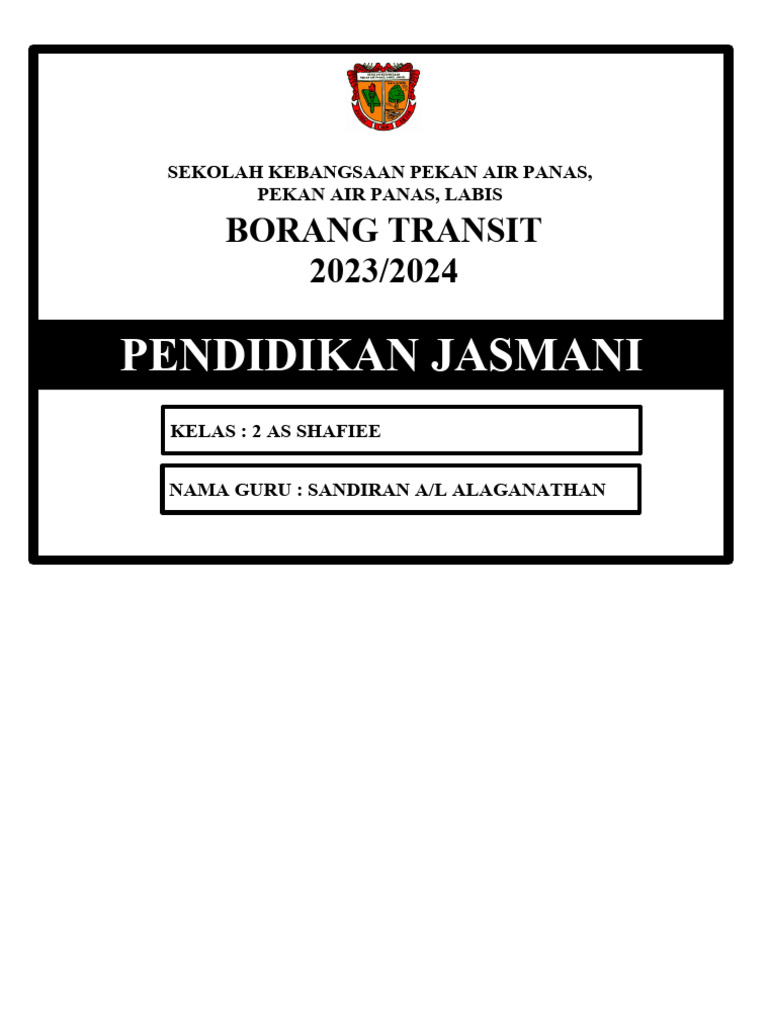 Muka Depan Rekod Transit | PDF