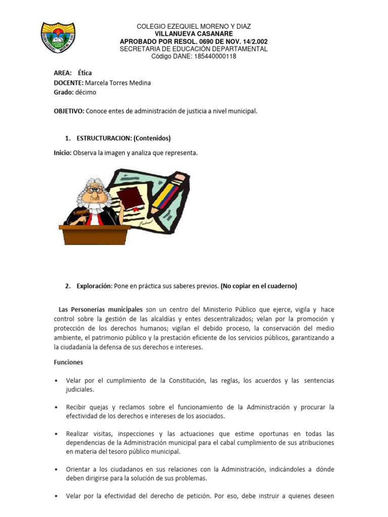 GUIA 3 Ética Décimo Segundo Periodo | PDF | Gobierno | Justicia