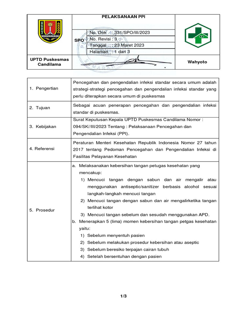 2023 Spo Pelaksanaan Ppi | PDF