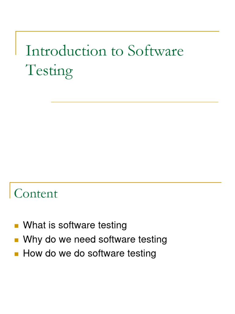 ST1-Introduction To Software Testing | PDF