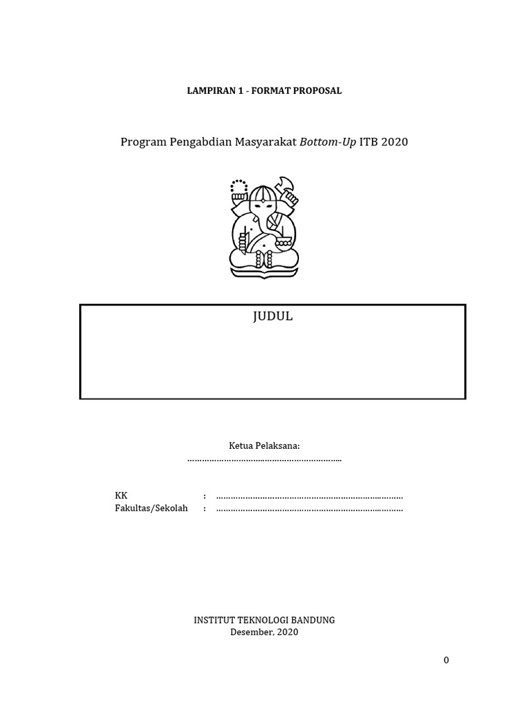 Format Proposal PM ITB 2021 - Tanpa Lembar Identitas - Rev23Des | PDF