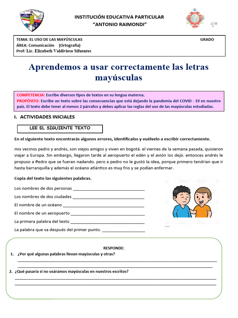 Modulo Uso de Las Mayusculas | PDF