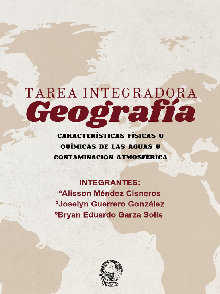Brown Vintage Geography Map Project Cover A4 Document | PDF