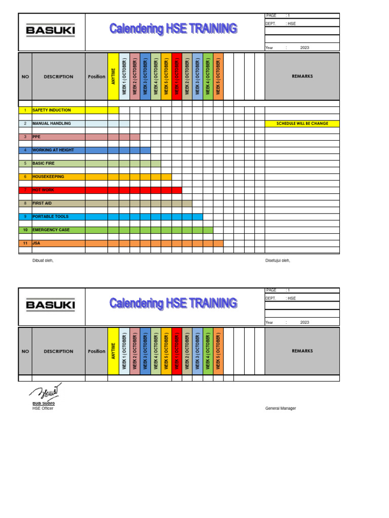 Plan Training | PDF | Safety | Occupational Safety And Health
