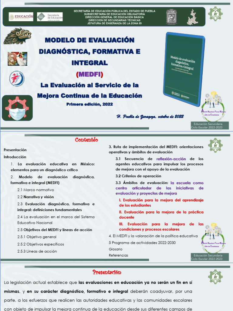 MEDFI Modelo de Evaluacion MejorEdu | PDF | Evaluación | Enseñando