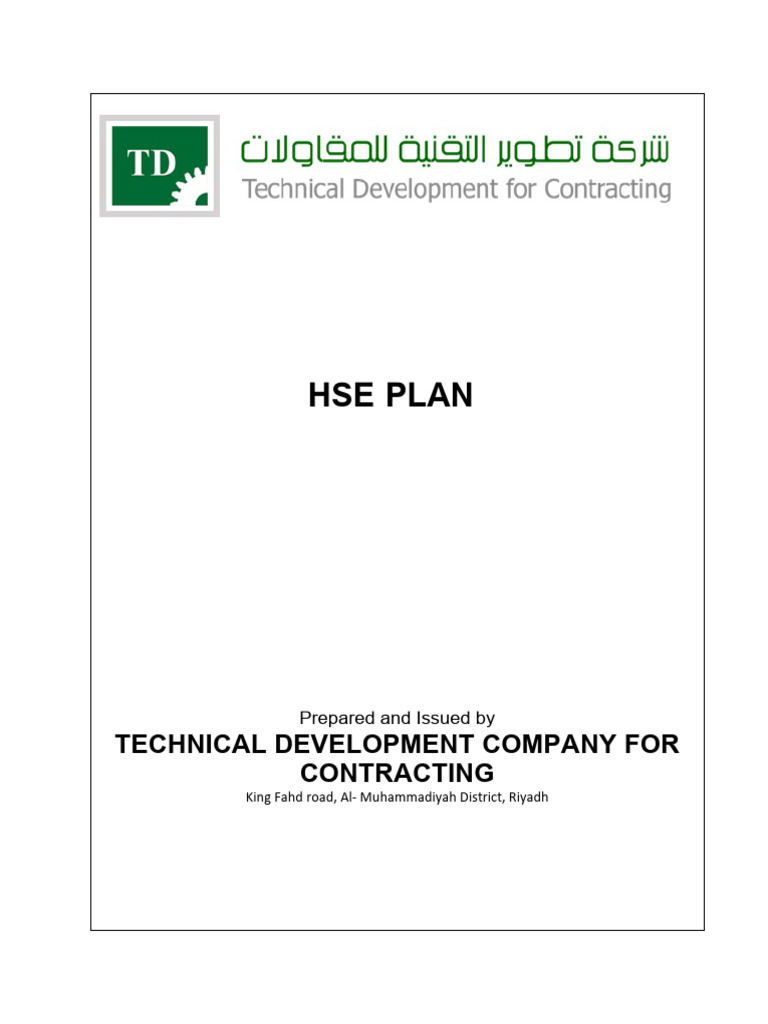 HSE Plan | PDF | Occupational Safety And Health | Safety
