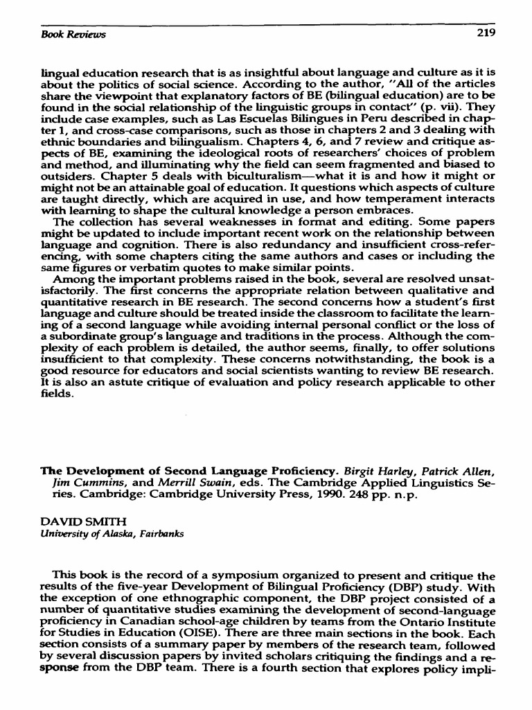 The Development of Second Language Profi | PDF | Second Language | Multilingualism