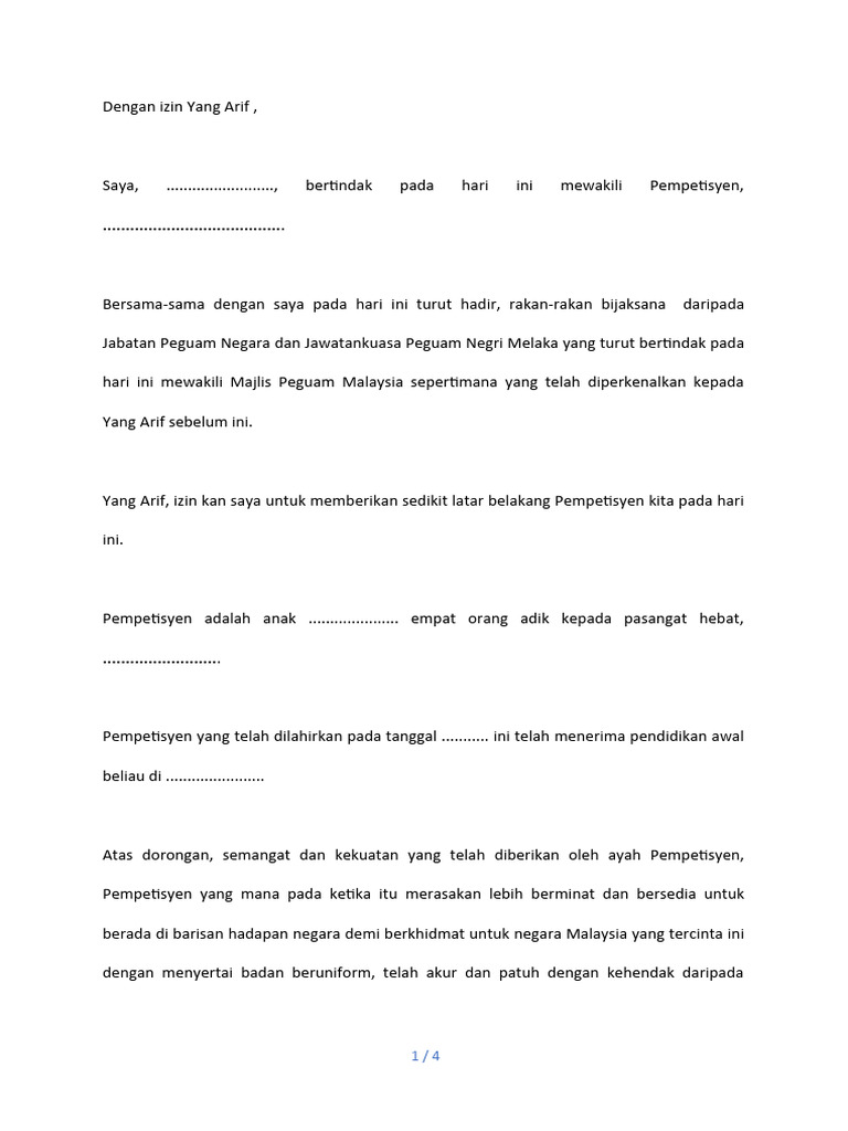 Ucapan Long Call | PDF