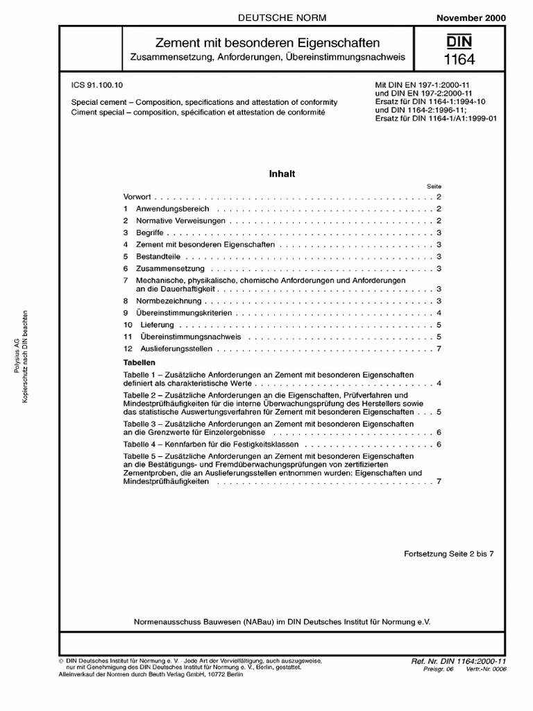 Din 1164 | PDF