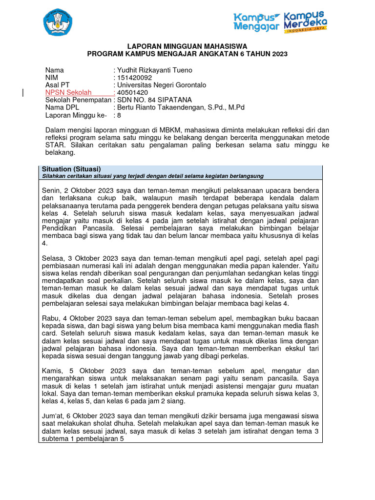 LP Minggu 8 Fix | PDF