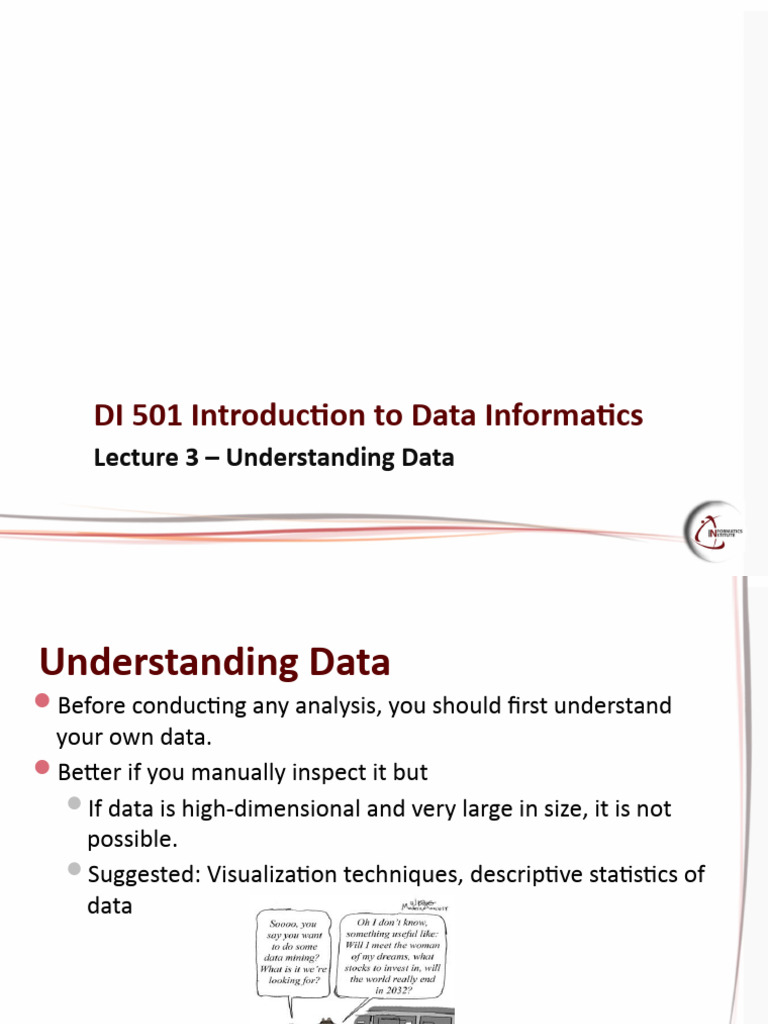 Lecture03 Understanding Data | PDF