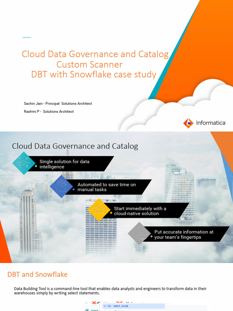 Cloud Data Governance Catalog - DBT With Snowflake - Custom Scanner ...