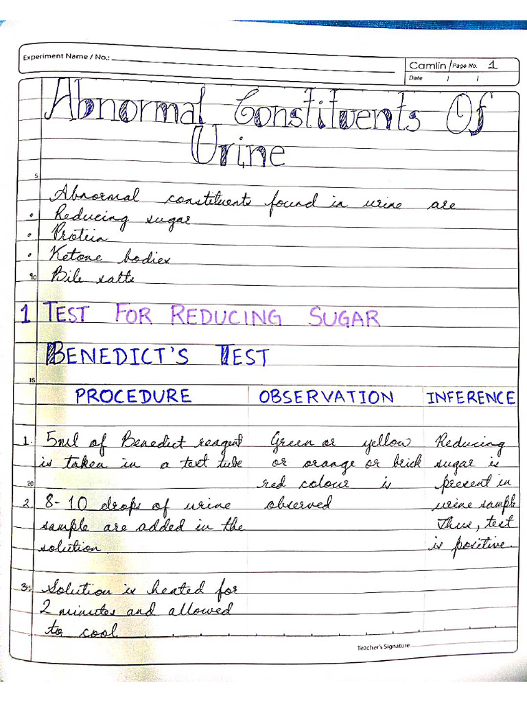 Biochemistry Practical File | PDF