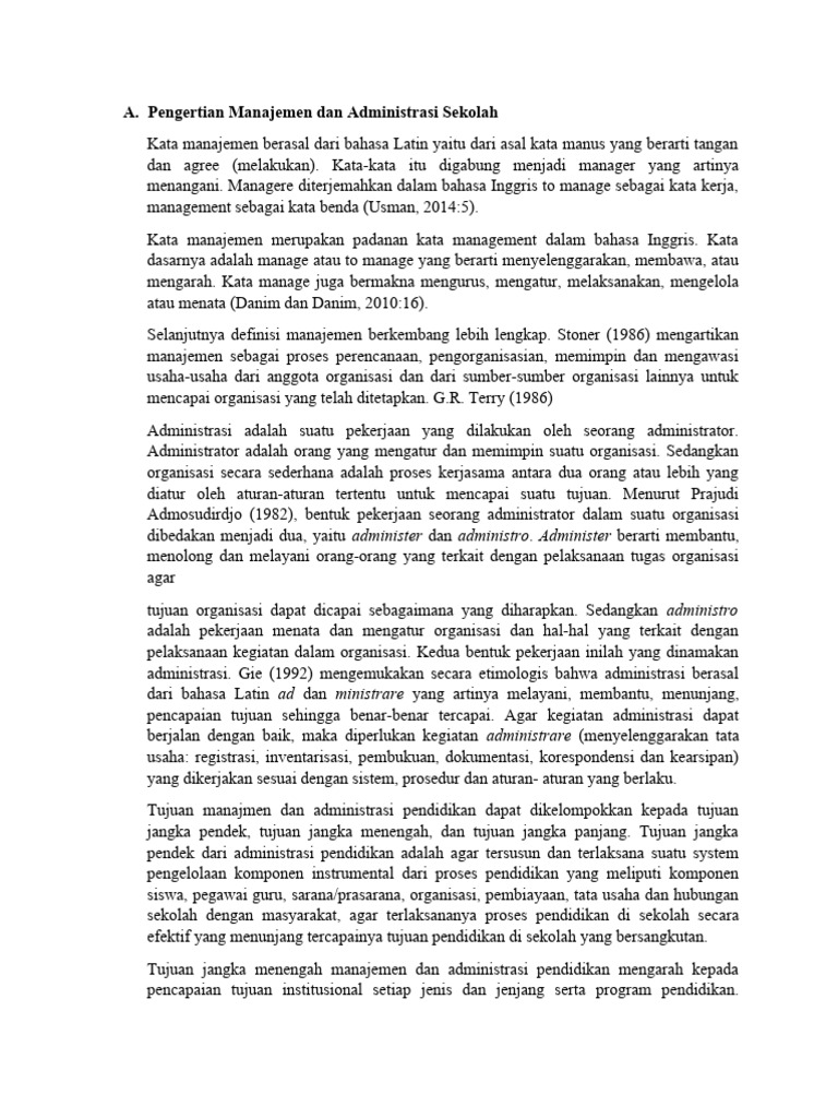 Proses Administrasi Pendidikan | PDF