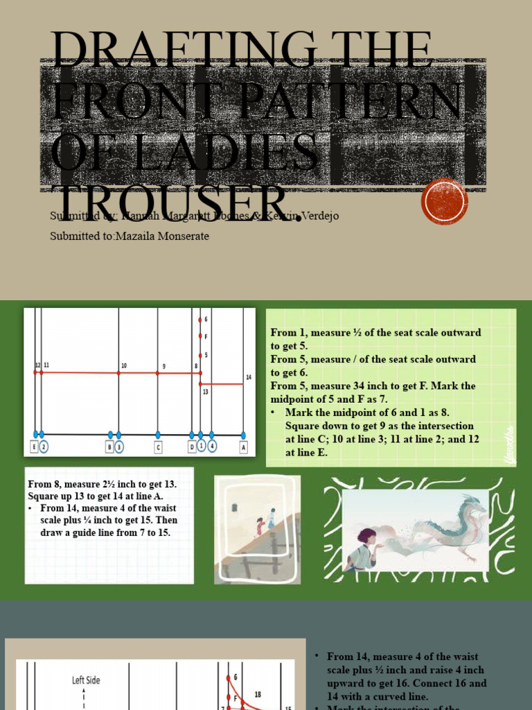 Ladies Trouser Front Pattern Drafting | PDF