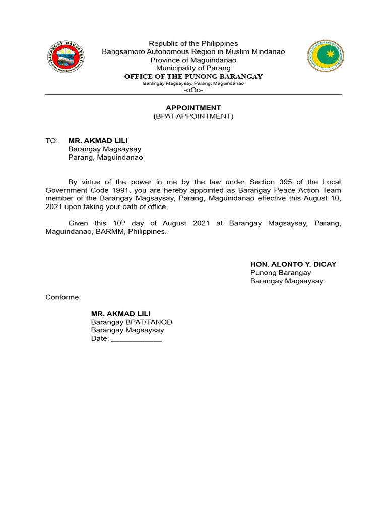 BPAT - Appointment | PDF