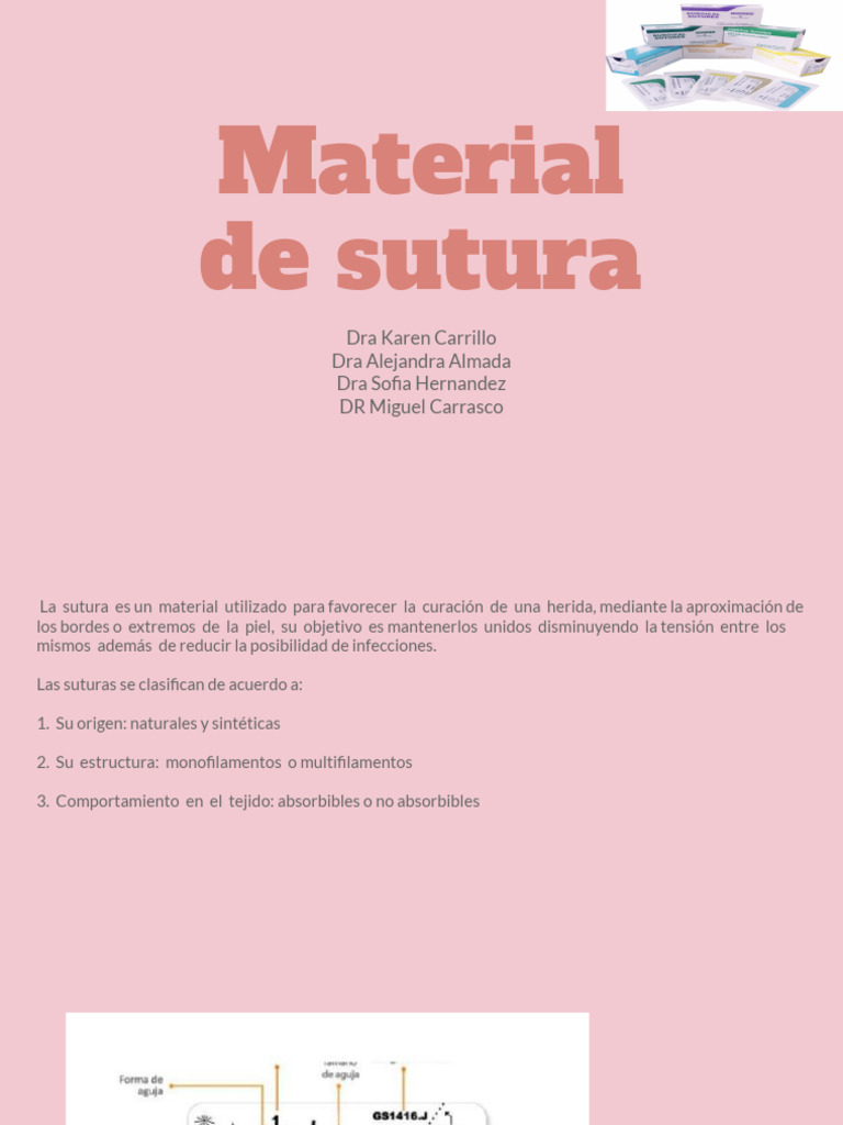 Material de Sutura | PDF | Sutura Quirúrgica | Materiales