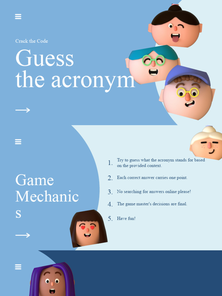 Acronym Guessing Game: Organizational Context | PDF | Career & Growth ...