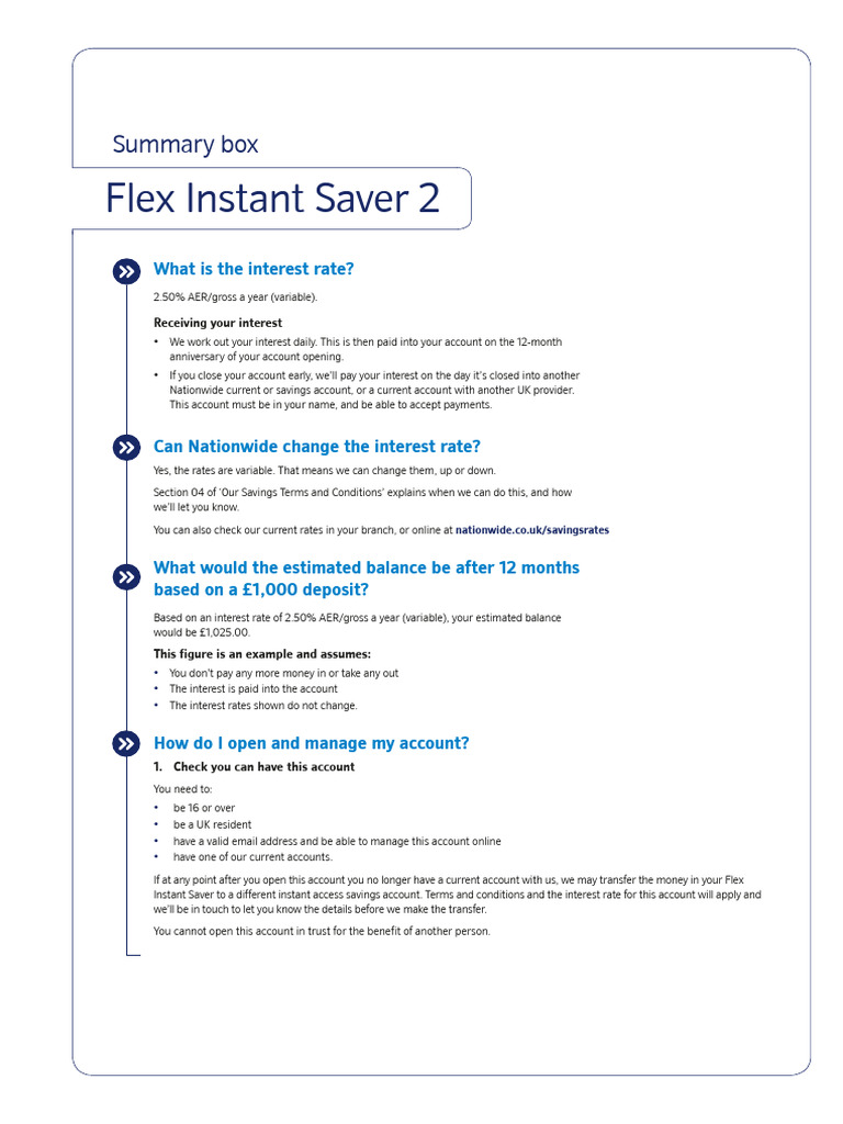 p3978 Flex Instant Saver | PDF | Transaction Account | Interest