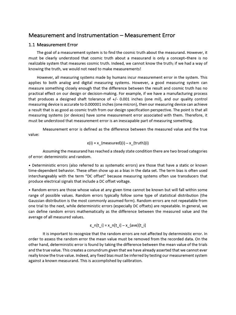 Excercises 1 Pdf Accuracy And Precision Observational Error