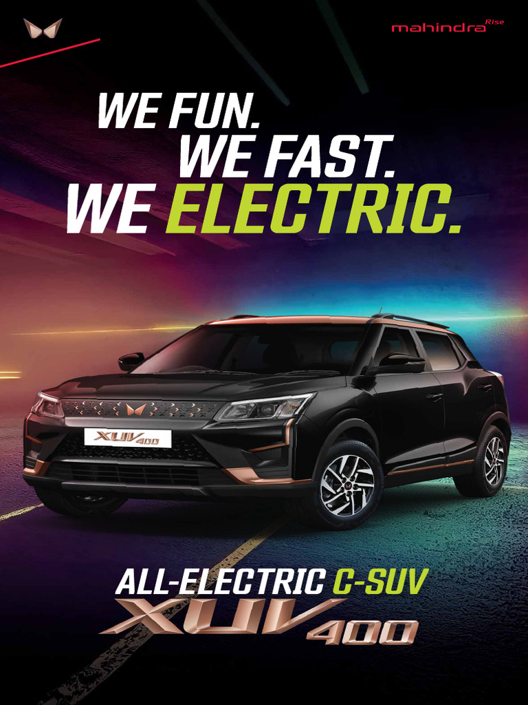 Mahindra Xuv400 Ev Ec Brochure | PDF | Electric Motor | Seat Belt