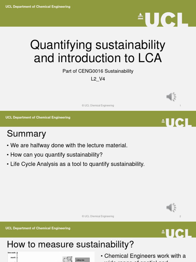L2 - V4 Quantifying Sustainability and Intro To LCA | PDF