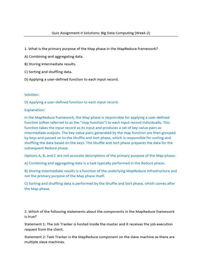Assignment 02 BigData Computing Noc23-Cs112 | PDF | Apache Hadoop | Map Reduce