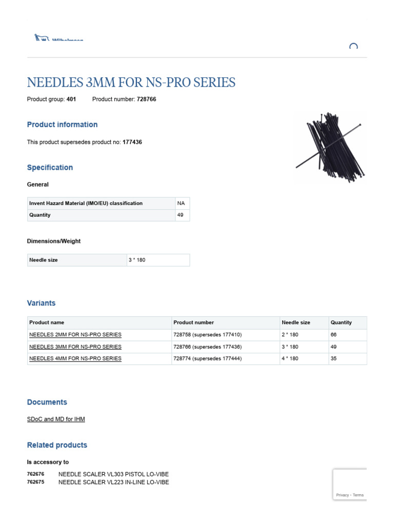 3mm Needles for NS-PRO Series Tools | PDF | Science & Mathematics ...