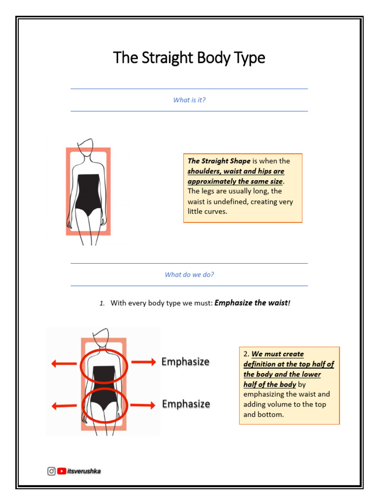The Straight Body Type Resource PDF | PDF