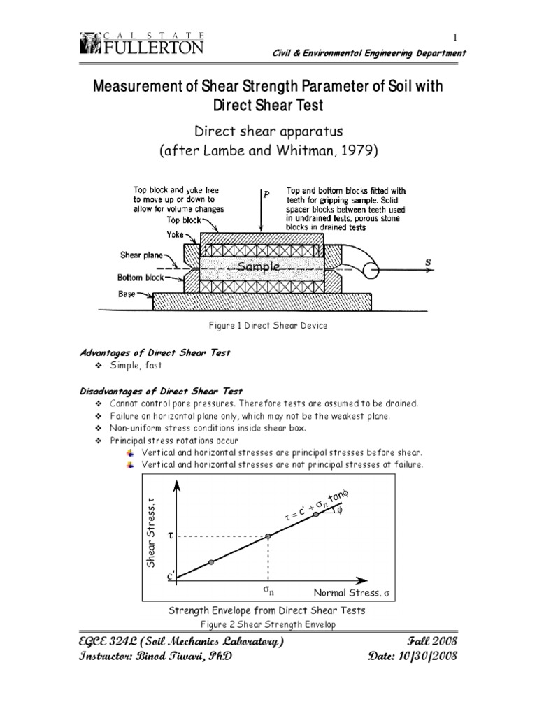 Direct Shear | Soil Mechanics | Stress (Mechanics)