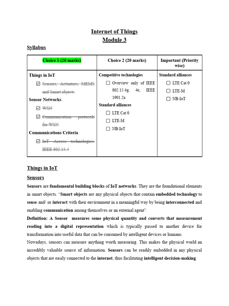IoT - Module 3 | PDF | Network Topology | Computer Network