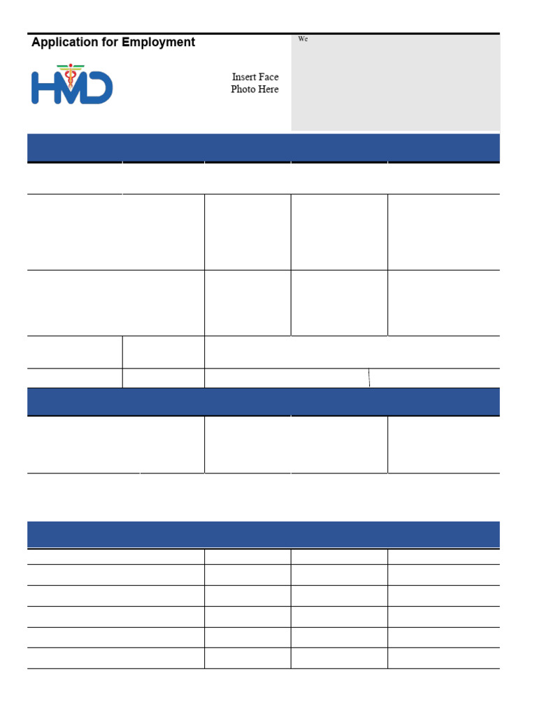 HMD Job Application Form - Updated On 12.08.2021 | PDF | Employment