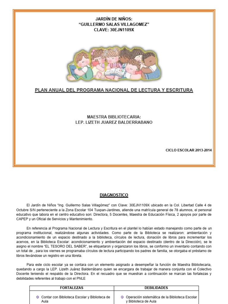 Plan Anual de Biblioteca | PDF | Evaluación | Bibliotecas