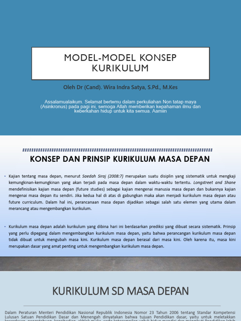 Model Konsep Kurikulum Masa Depan | PDF | Karier & Perkembangan | Sains ...