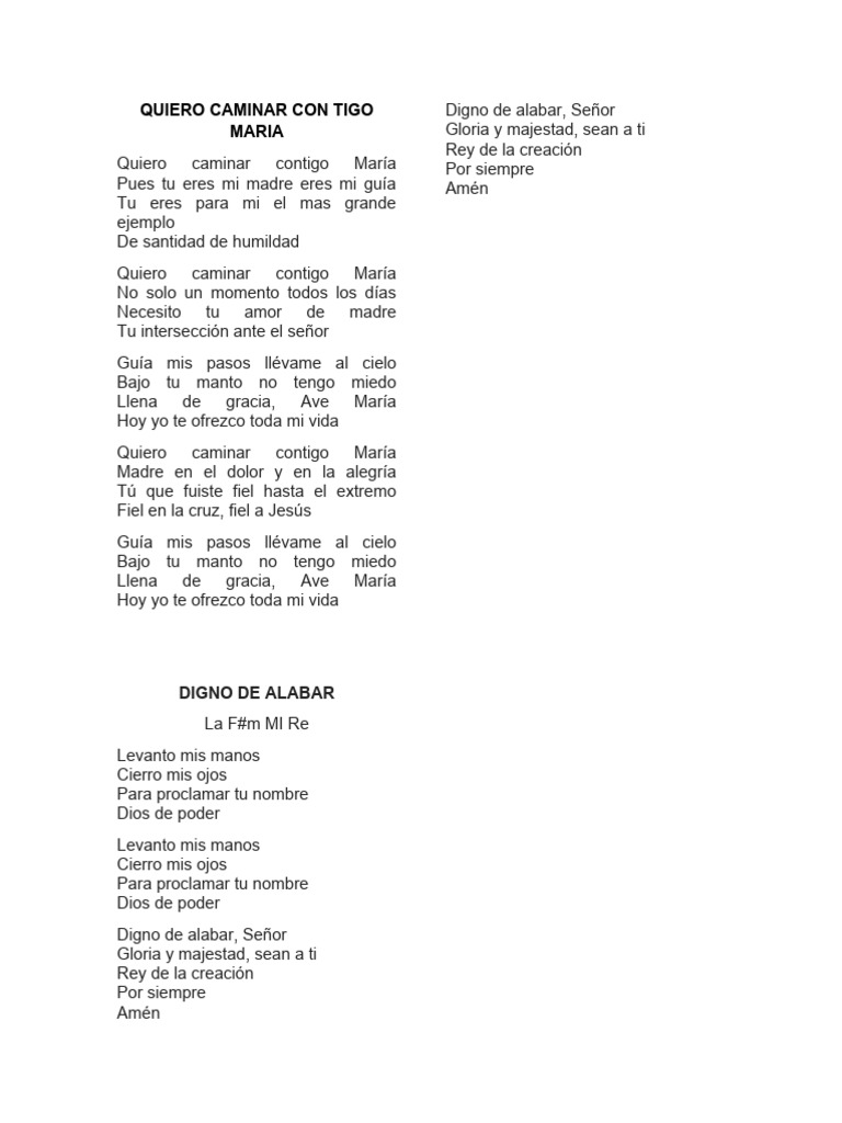 Cantos A Maria | PDF | María, madre de Jesús | Jesús