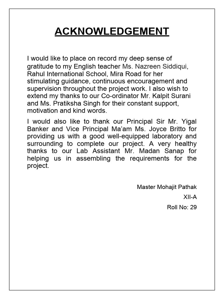 ACKNOWLEDGEMENT | PDF