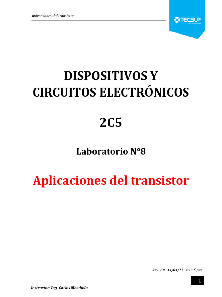 L8 Aplicaciones Del Transistor | PDF